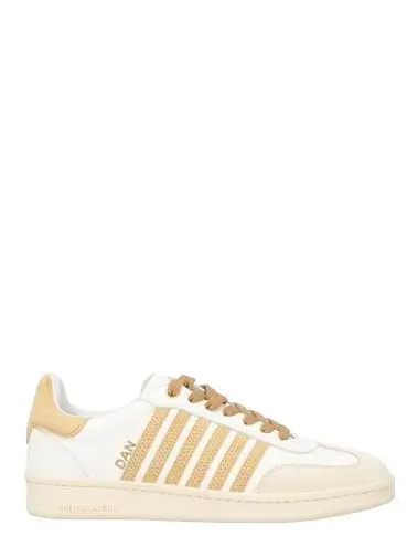 Dsquared2 Low-top Leather Sneakers - Cream