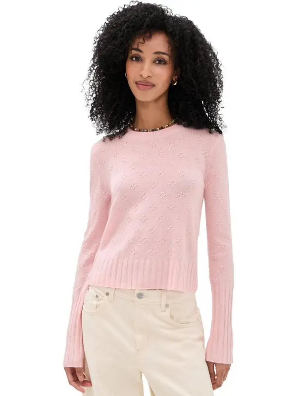 Guest In Residence Shrunken Cashmere Sweater - Powder Pink