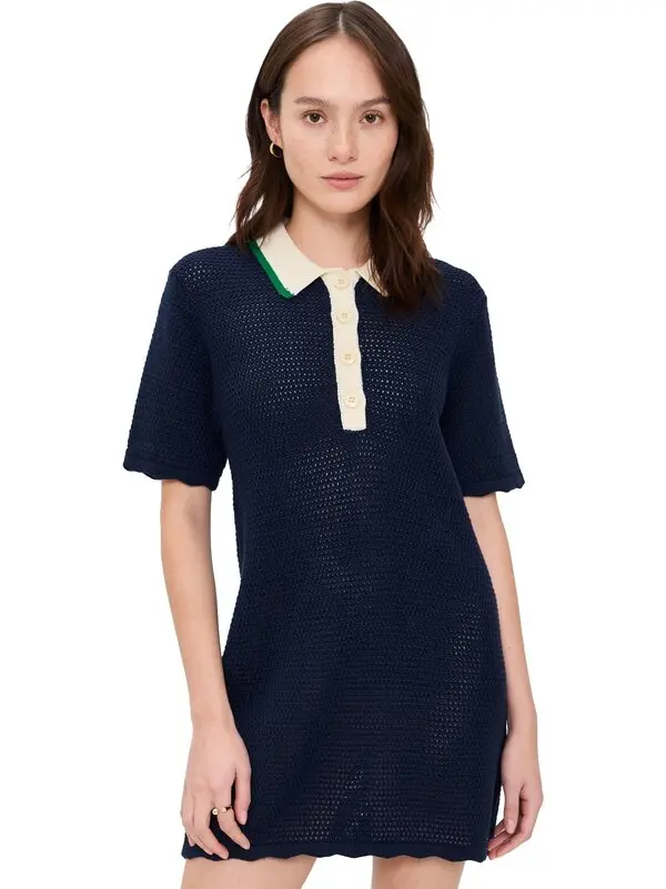 Birds Of Paradis Marissa Crochet Mini Dress - Navy