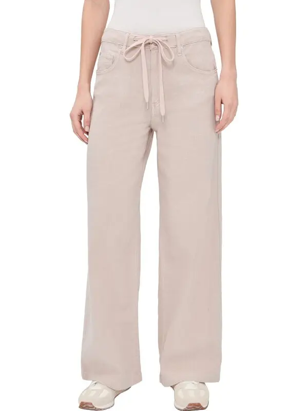 Blanknyc Textured Twill Trousers - Chilled Rose/light Pink