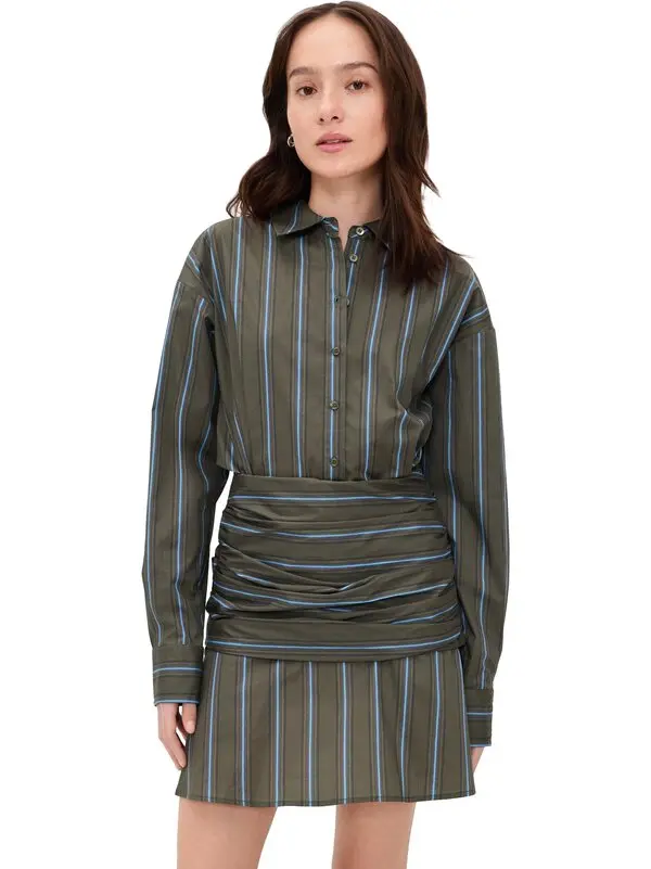 Staud Indya Mini Dress - Huntington Stripe