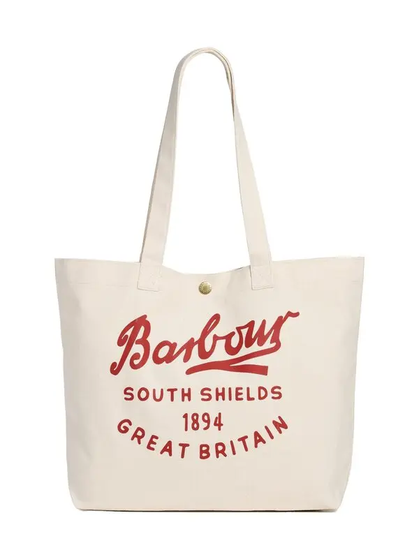 Barbour Script Tote Bag - Red Logo