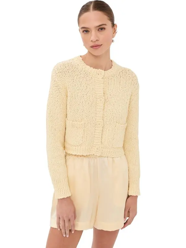 Sablyn Helena Cropped Double Pocket Cardigan - Buttercup