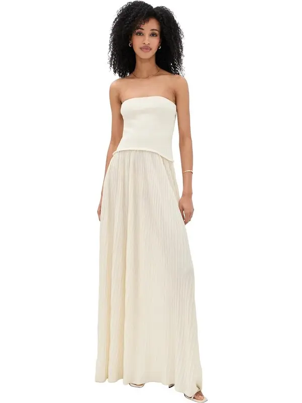 Solid & Striped The Strapless Soglio Dress - Brule