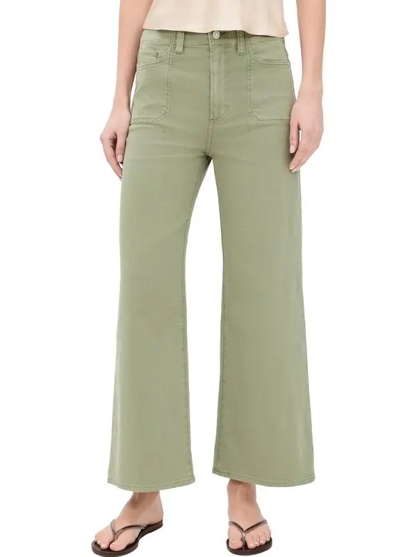 Paige Anessa Stitch Thru Utility Pocket Jeans - Vintage Oak Moss