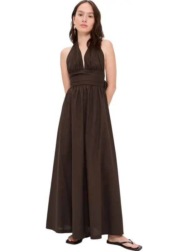 Faithfull The Brand Lido Maxi Dress - Espresso