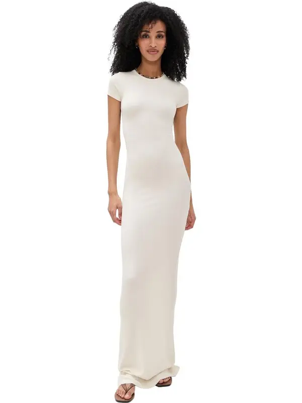 Eterne Cap-sleeve Maxi Dress - Cream
