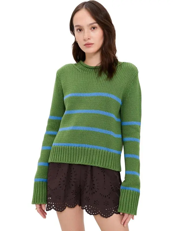 LA LIGNE Mini Marina Striped Sweater - Cactus/sky