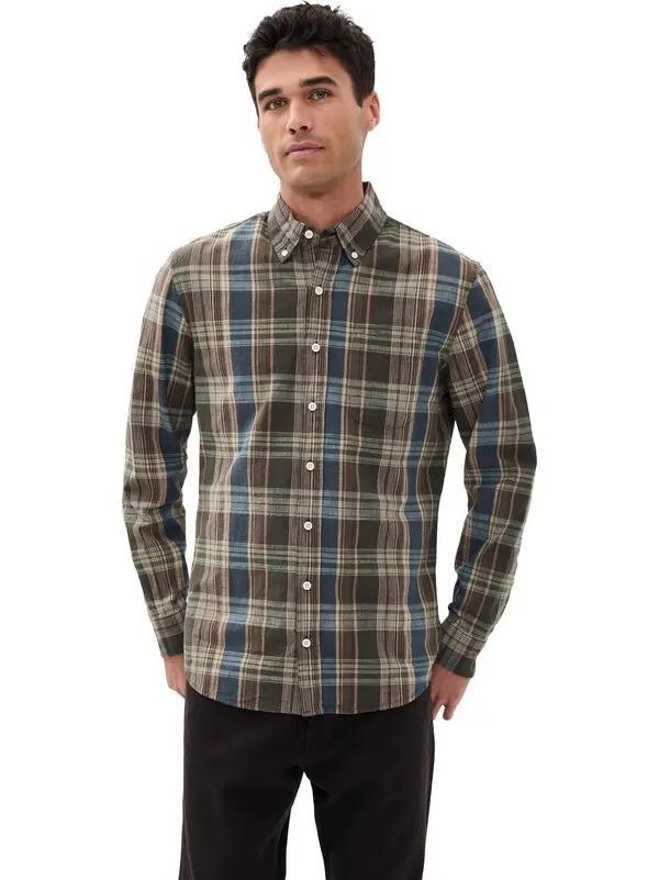 Taylor Stitch The Jack Button Down Shirt - Atlantic Blue Madras