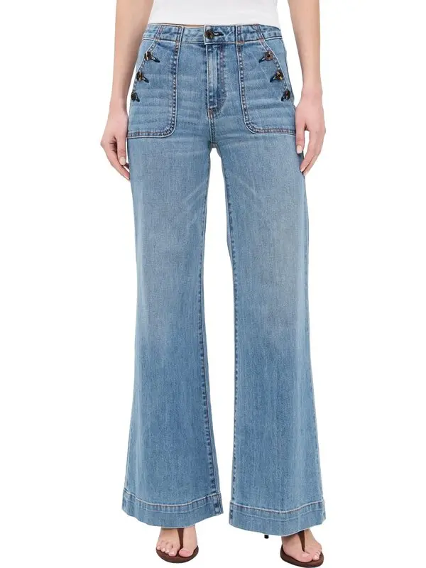 ASKK NY Brick House Wide Leg Jeans - Harbour