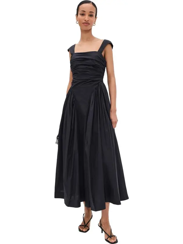 AMUR Galilea Ruched Dress - Black