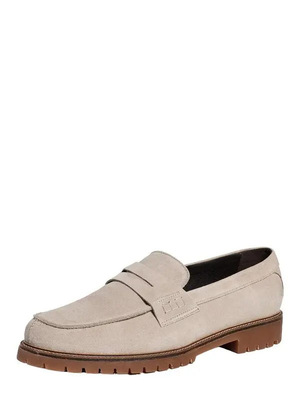 LES DEUX Taylor Suede Loafers - Light Sand