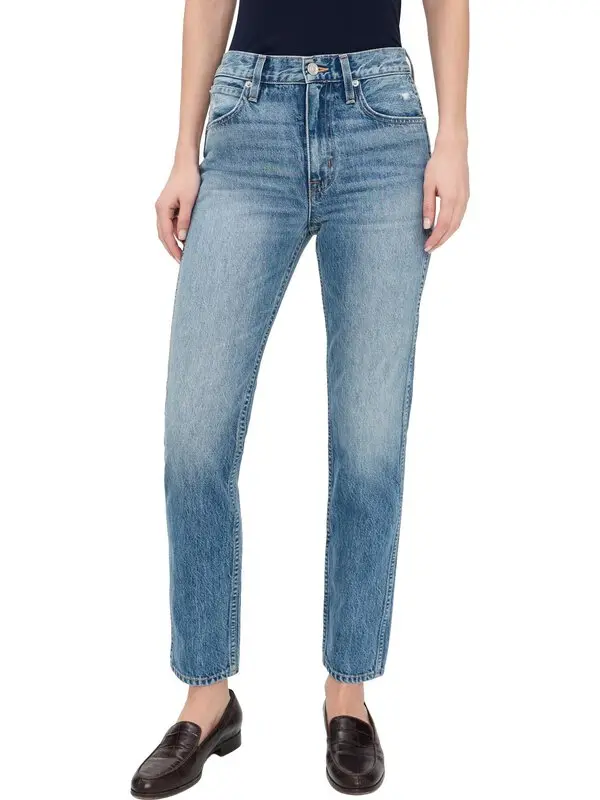 SLVRLAKE Virginia Slim Straight Leg Jeans - Love Is Blind
