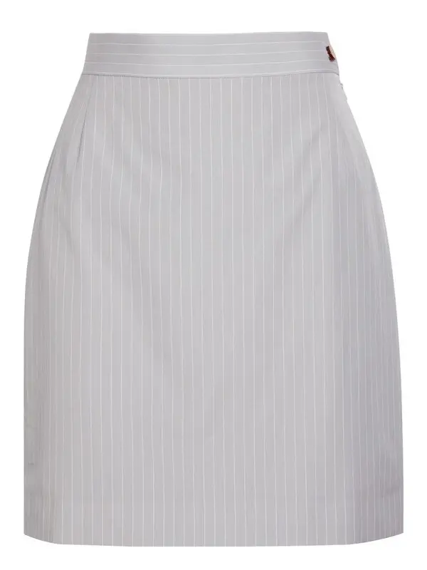 VIVIENNE WESTWOOD Pinstripe Cotton Skirt - Grey