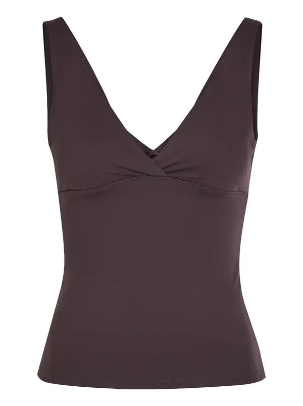 TALA Dayflex V-neck Jersey Vest - Brown