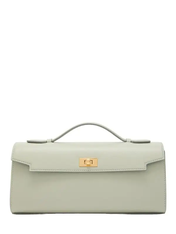 ANYA HINDMARCH Mortimer Leather Clutch - Light Blue
