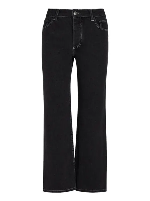 LIBEROWE Cropped Straight-leg Jeans - Black