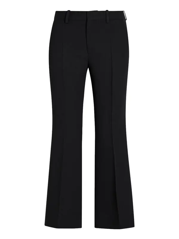 TOTEME Bootcut Cropped Twill Trousers - Black