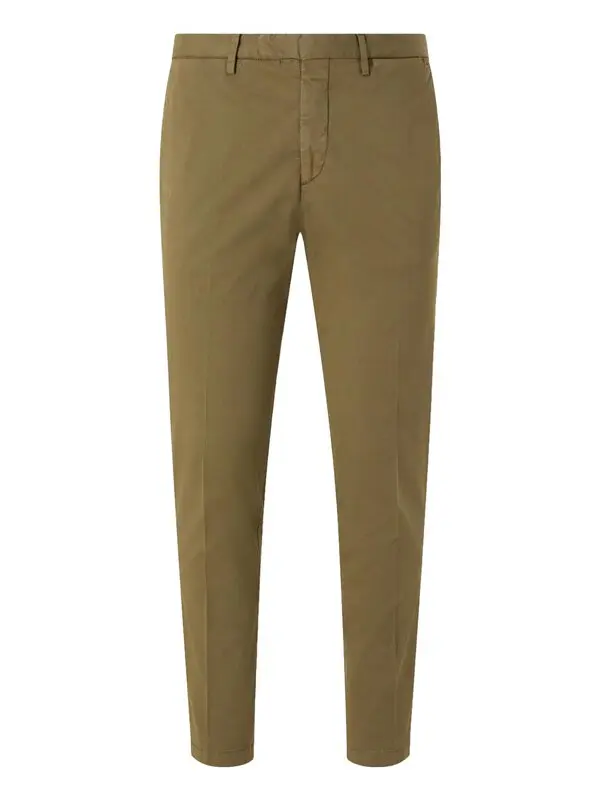 Boglioli Straight-leg Cotton-blend Trousers - Green