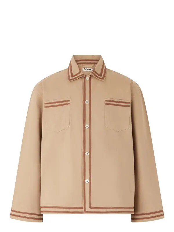 BODE Canteen Cotton-twill Overshirt - Neutrals