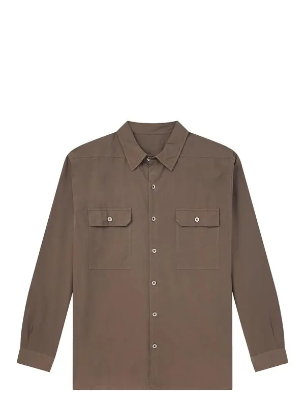 Rick Owens Jumbo Cotton-ripstop Shirt - Brown