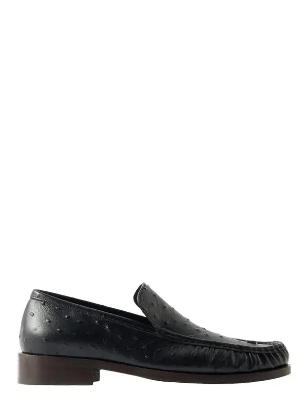 Acne Studios Boafer Embellished Leather Loafers - Black