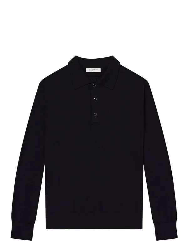 Givenchy Wool Polo Sweater - Black
