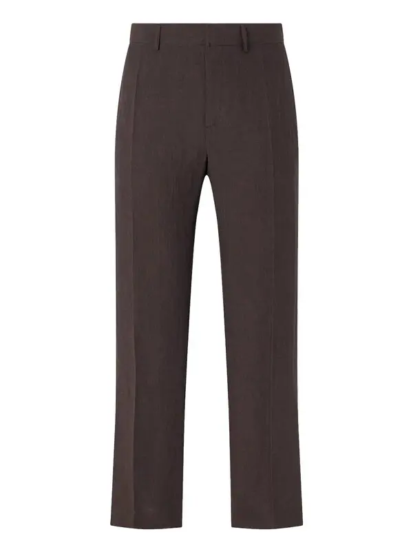 A KIND OF GUISE Linen Wide Leg Trousers - Brown