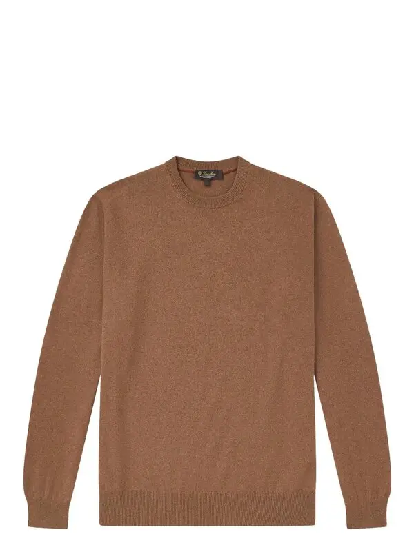 Loro Piana Slim-fit Baby Cashmere Sweater - Brown