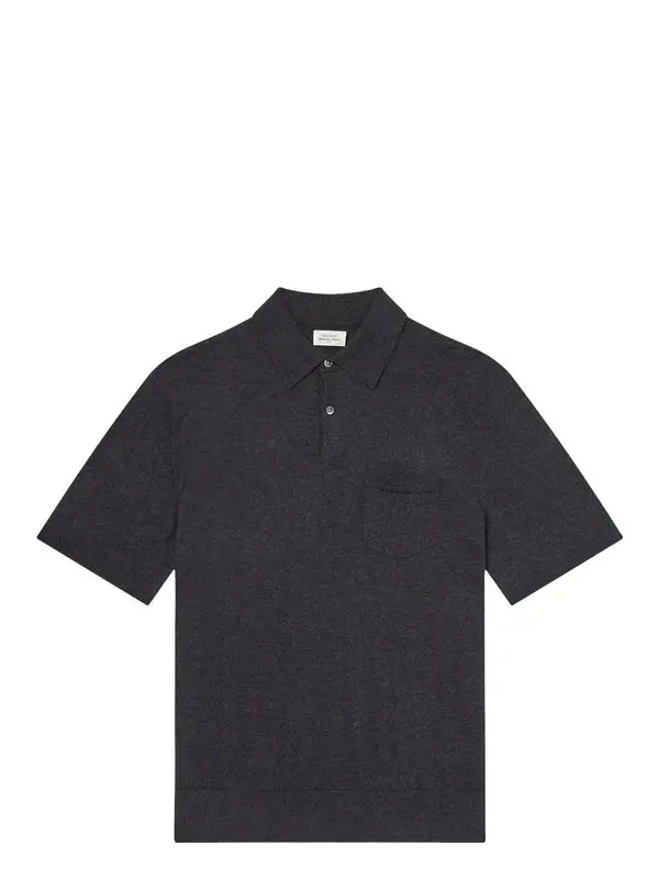 Hartford Cotton And Cashmere-blend Polo Shirt - Gray