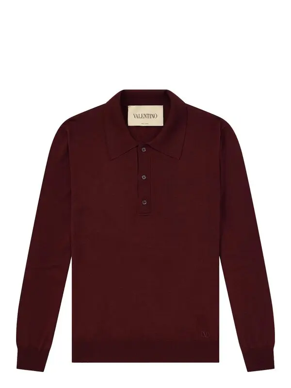Valentino Garavani Virgin Wool Polo Shirt - Red
