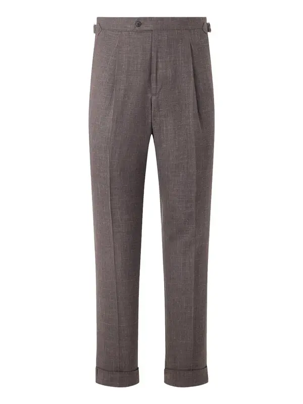SAMAN AMEL Amie Straight-leg Suit Trousers - Gray
