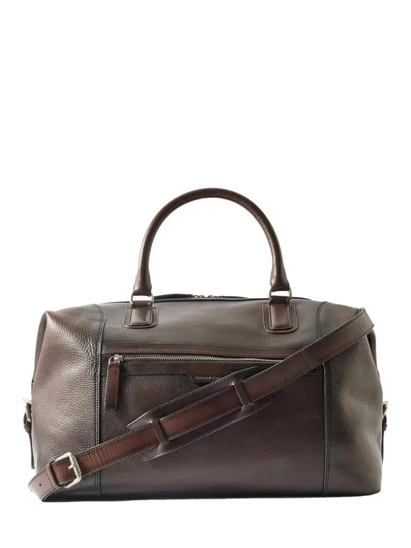 Officine Creative Full-grain Leather Weekend Bag - Brown