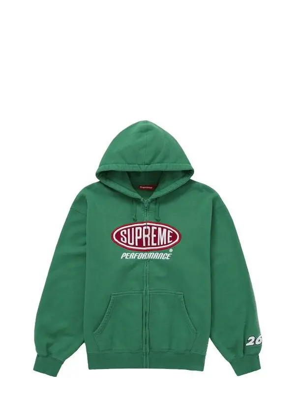Supreme Performance Zip Up Hooded Sweatshirt - Green
