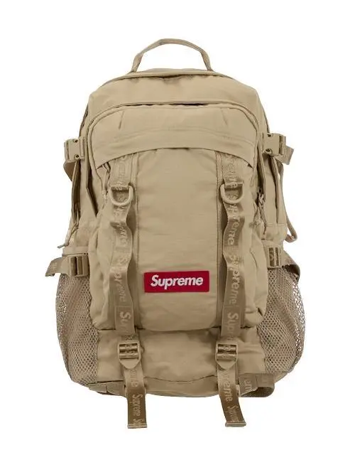 Supreme Logo Backpack Ss26 - Tan