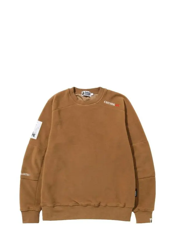 A BATHING APE Polartech Wide Fit Crewneck Sweatshirt - Beige