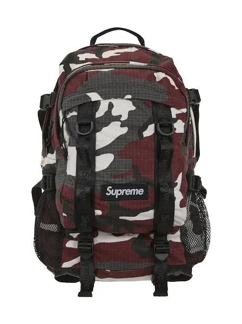 Supreme Ss26 Logo Backpack - Red Camo