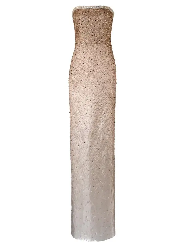LA FUORI Sylvan Mystical Meadow Embellished Maxi Dress - Multi