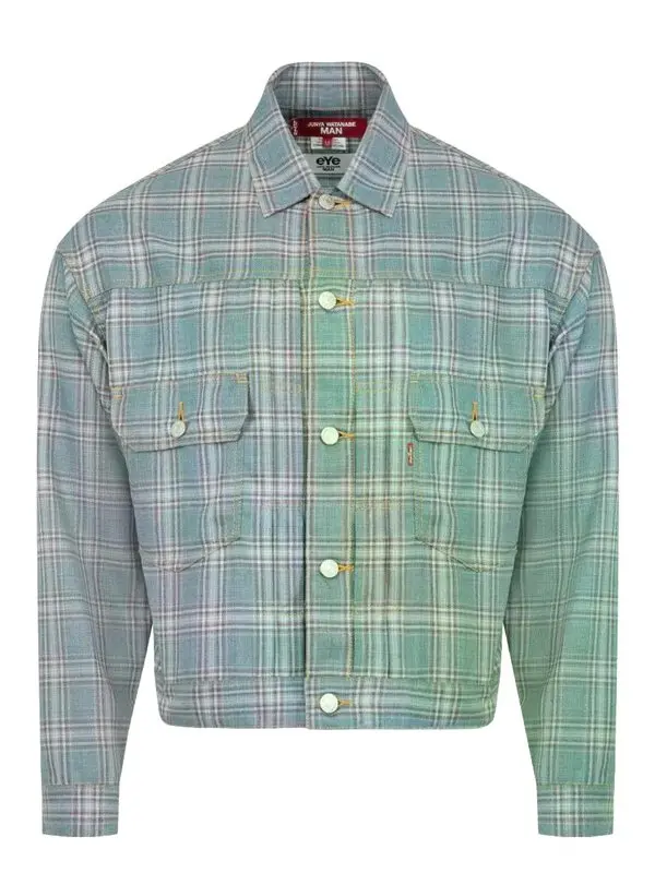 Junya Watanabe Check-patterned Shirt Jacket - Blue