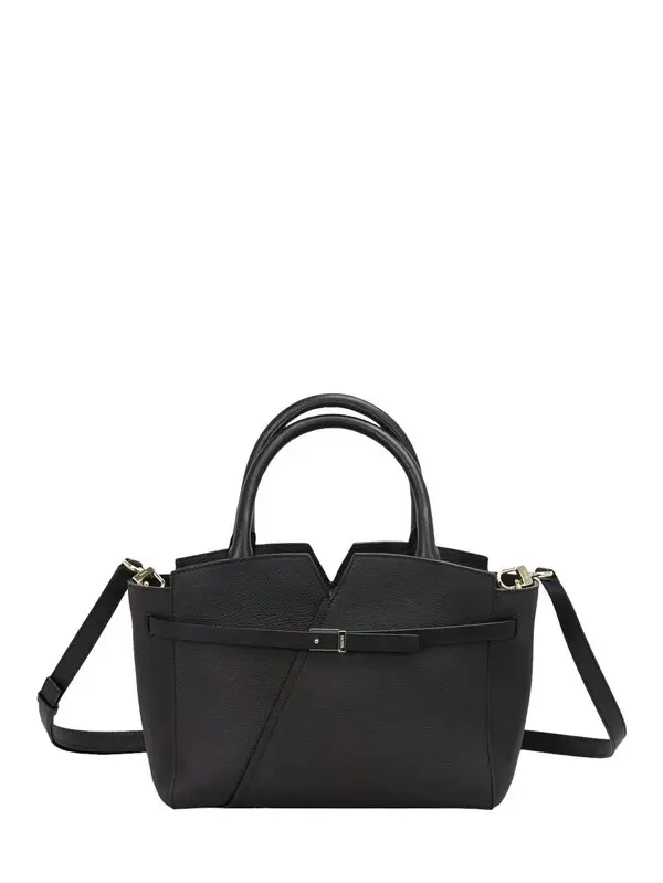 BOSS Leather Tote Bag With Detachable Strap - Black