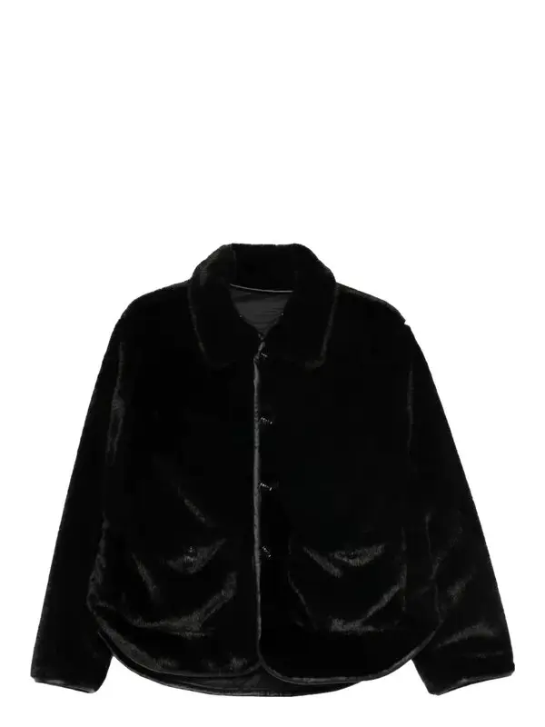 Maje Reversible Puffer Jacket - Black