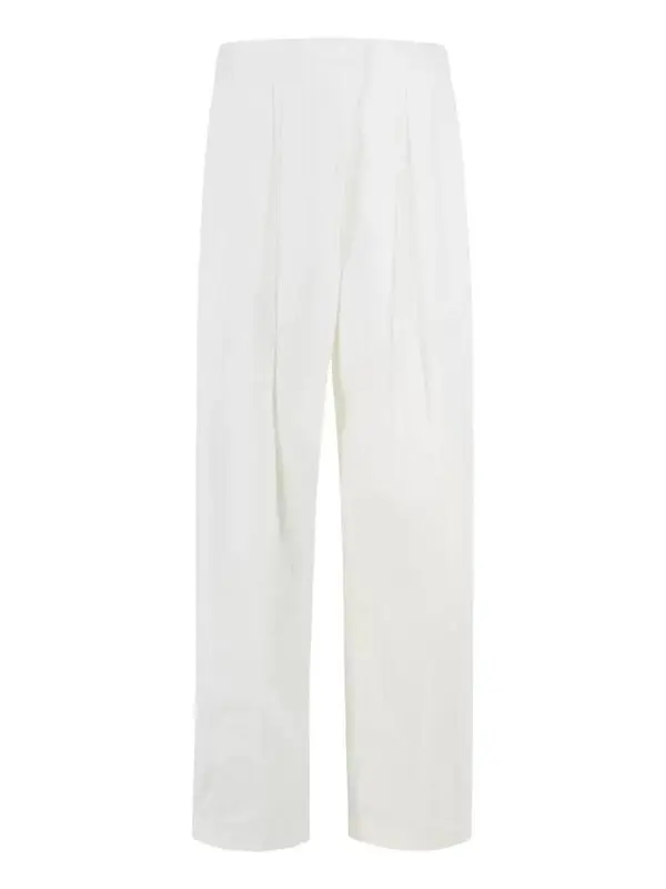 JIL SANDER Tailored Wide Leg Trousers - White