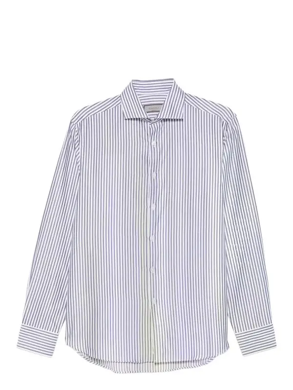 Canali Striped Shirt - White