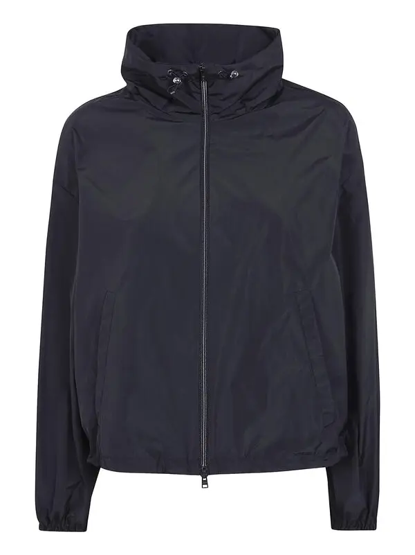 Herno Short Hooded Raincoat - Black