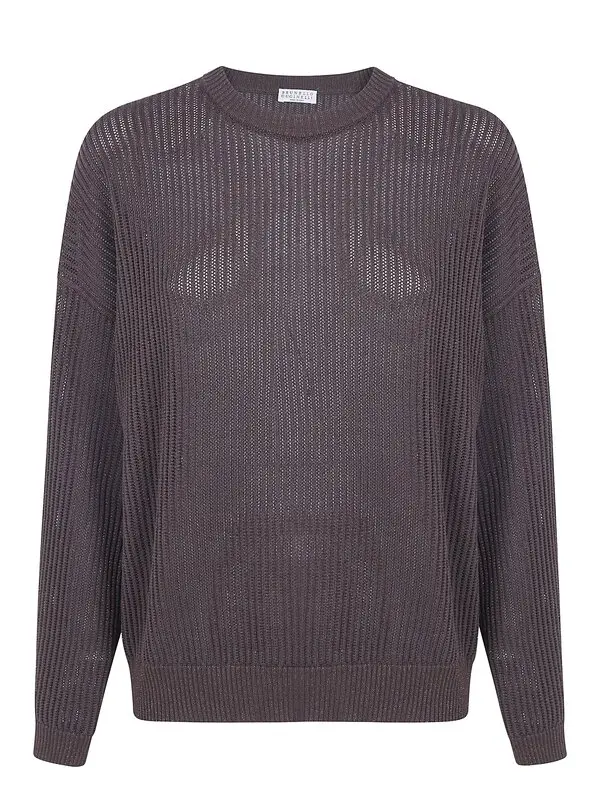 Brunello Cucinelli Round Neck Sweater - Brown