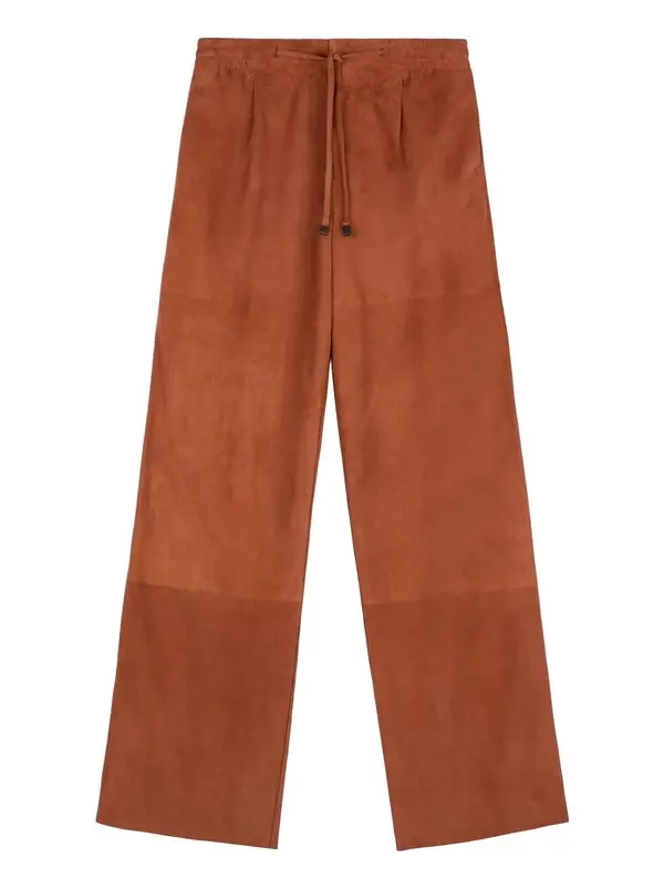 TOD'S Pashmy Suede Relaxed-fit Pants - Orange