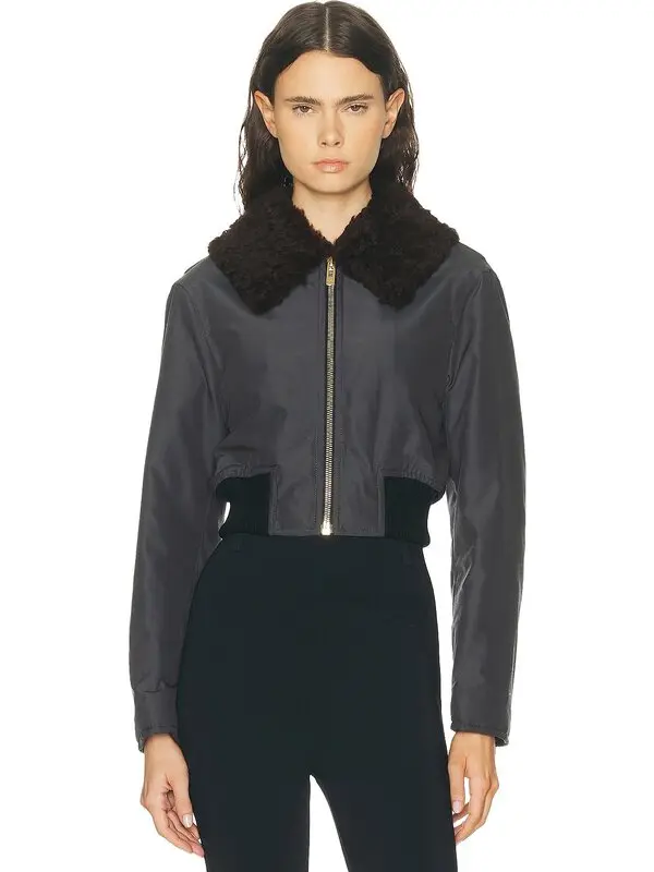 Alaïa Aviator Jacket - Anthracite