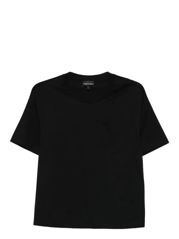 Emporio Armani Logo Cotton T-shirt - Black
