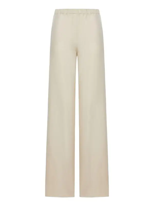 Max Mara Linen And Silk Blend Trousers - Beige