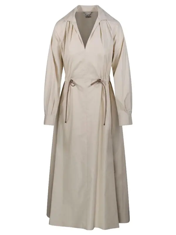 Max Mara Cotton Maxi Dress - Beige